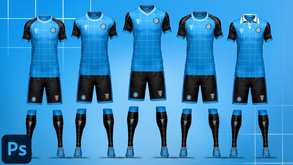 Full Kit Builder Soccer/Football Template Mock-Up - TemplateFC