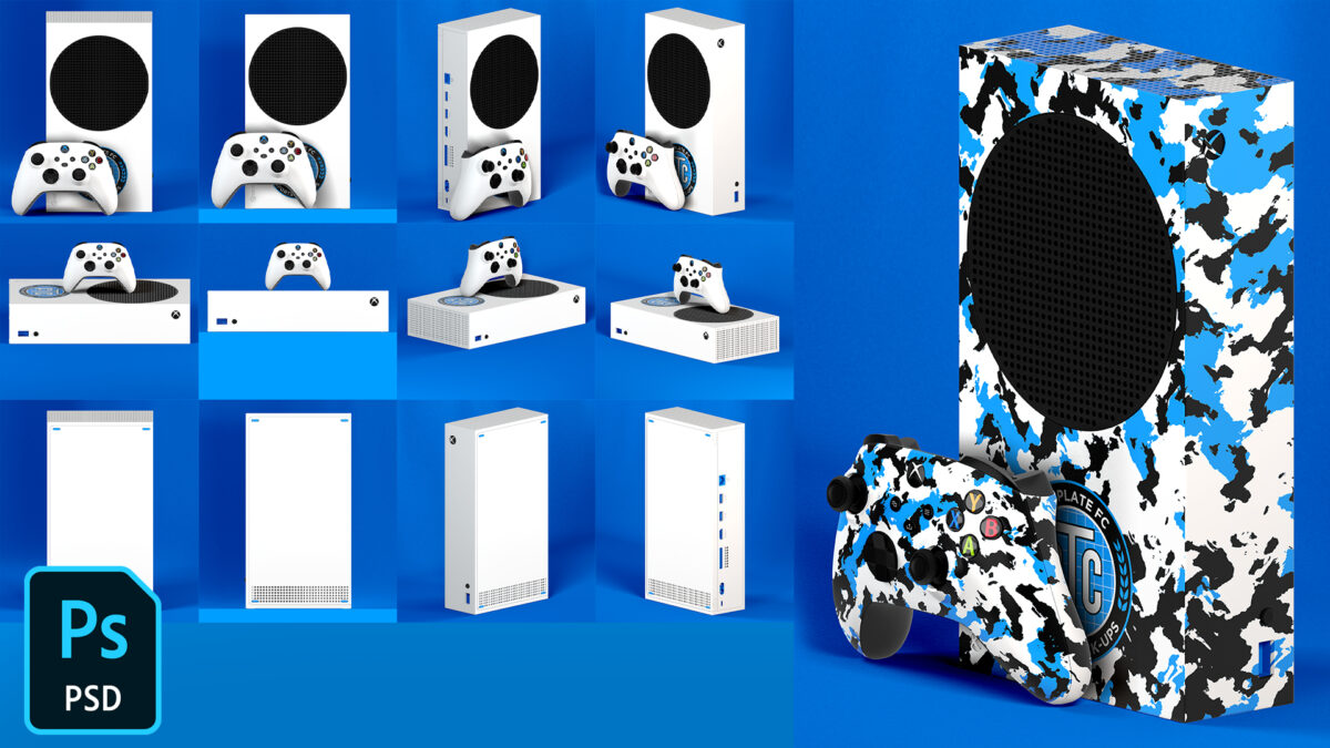 Xbox Series S Mock-up Templates + Controller - TemplateFC