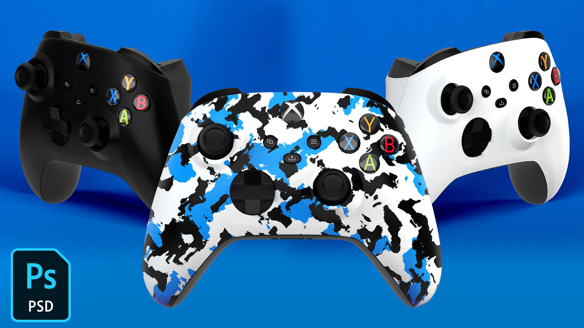 Xbox Series X Mock-up Templates + Controller - Template FC