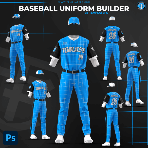 Baseball Uniform Builder Mock-up Templates - TemplateFC