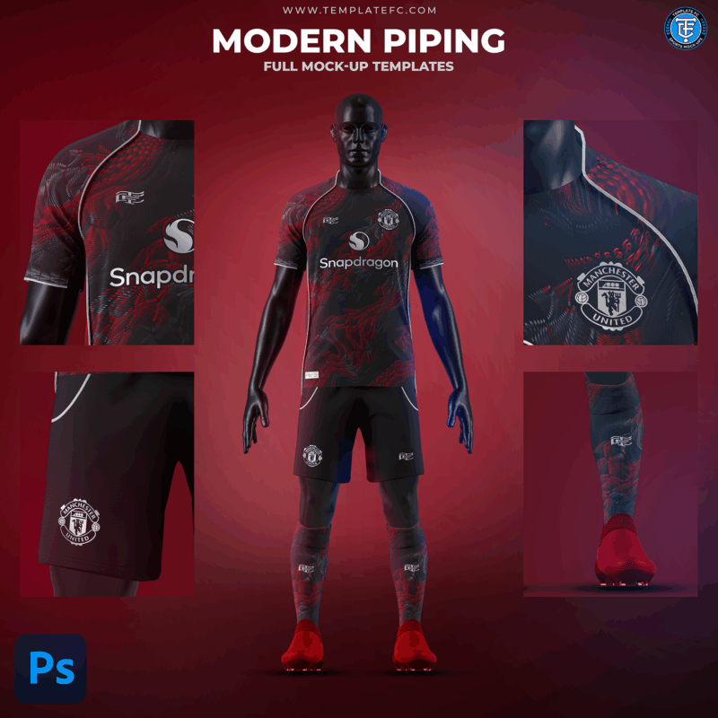 Modern Piping Full Kit Mock-up Templates - TemplateFC