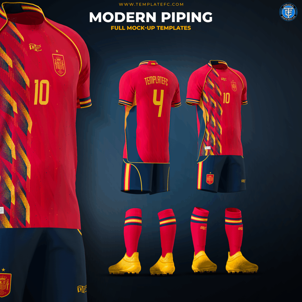 Modern Piping Full Kit Mock-up Templates - TemplateFC