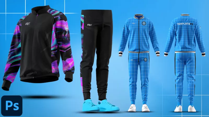 Tracksuit Mock-up Templates Individual - TemplateFC