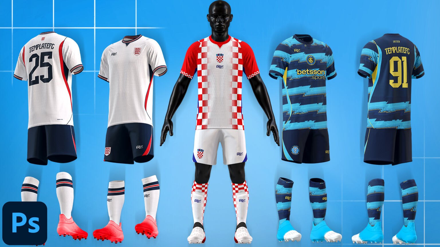 FREE Football/Soccer Jersey Patterns Pack - TemplateFC