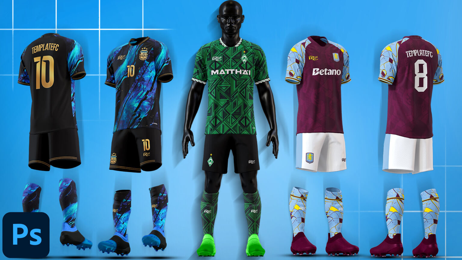 FREE Football/Soccer Jersey Patterns Pack - TemplateFC